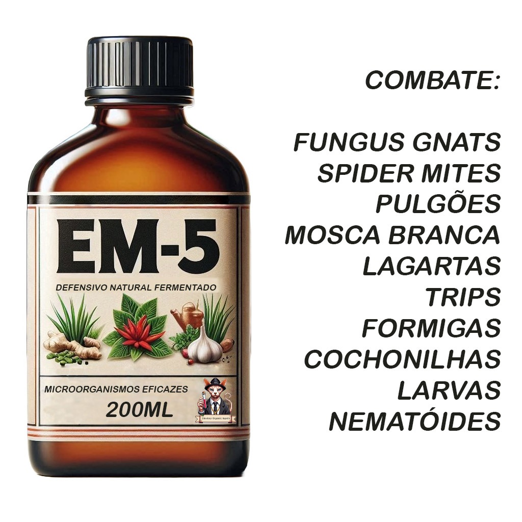 Defensor para Plantas EM5 Concentrado - Contra Insetos em Geral Repelente Grow EM-5 Indoor ...