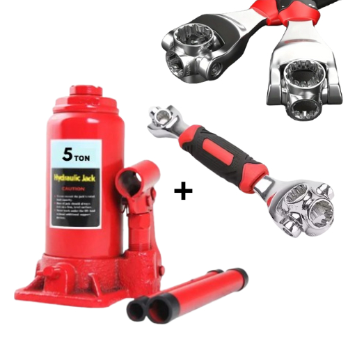 Mini Macaco Hidraulico Garrafa 5 Toneladas + Chave Tigre | Shopee Brasil
