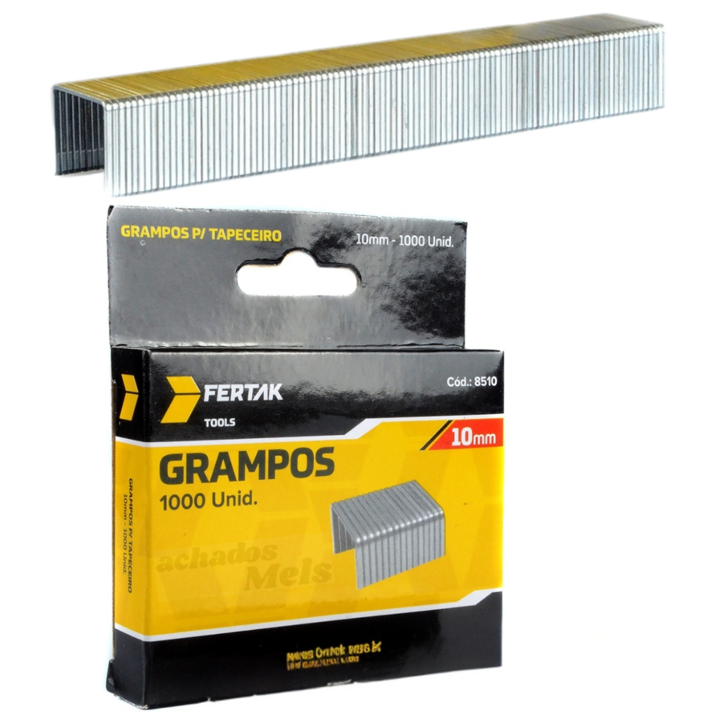 Grampo p/Grampeador Tapeceiro 6mm, 8mm, 10mm com 1000un Fertak Tools ...