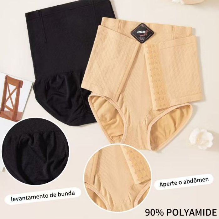Cinta 2 em 1 Calcinha Modeladora + Espartilho 3 fechos | Shopee Brasil