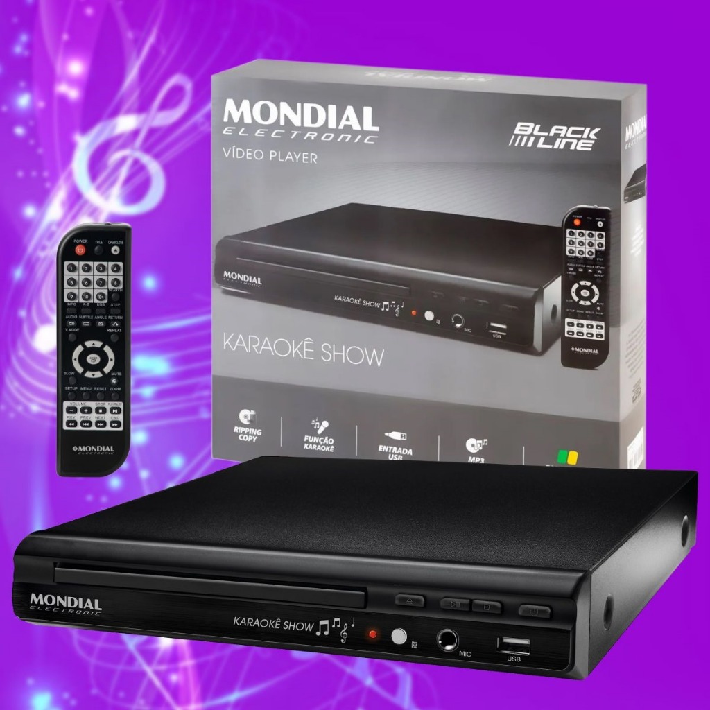 Videoke Karaoke Dvd Cd Player Mondial Mp3 Usb Pendrive Ripping Score ...