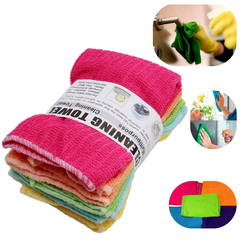 Kit com 5 Pano Mágico Microfibra Limpa Facil 30x30 Multiuso Ultra Soft ...