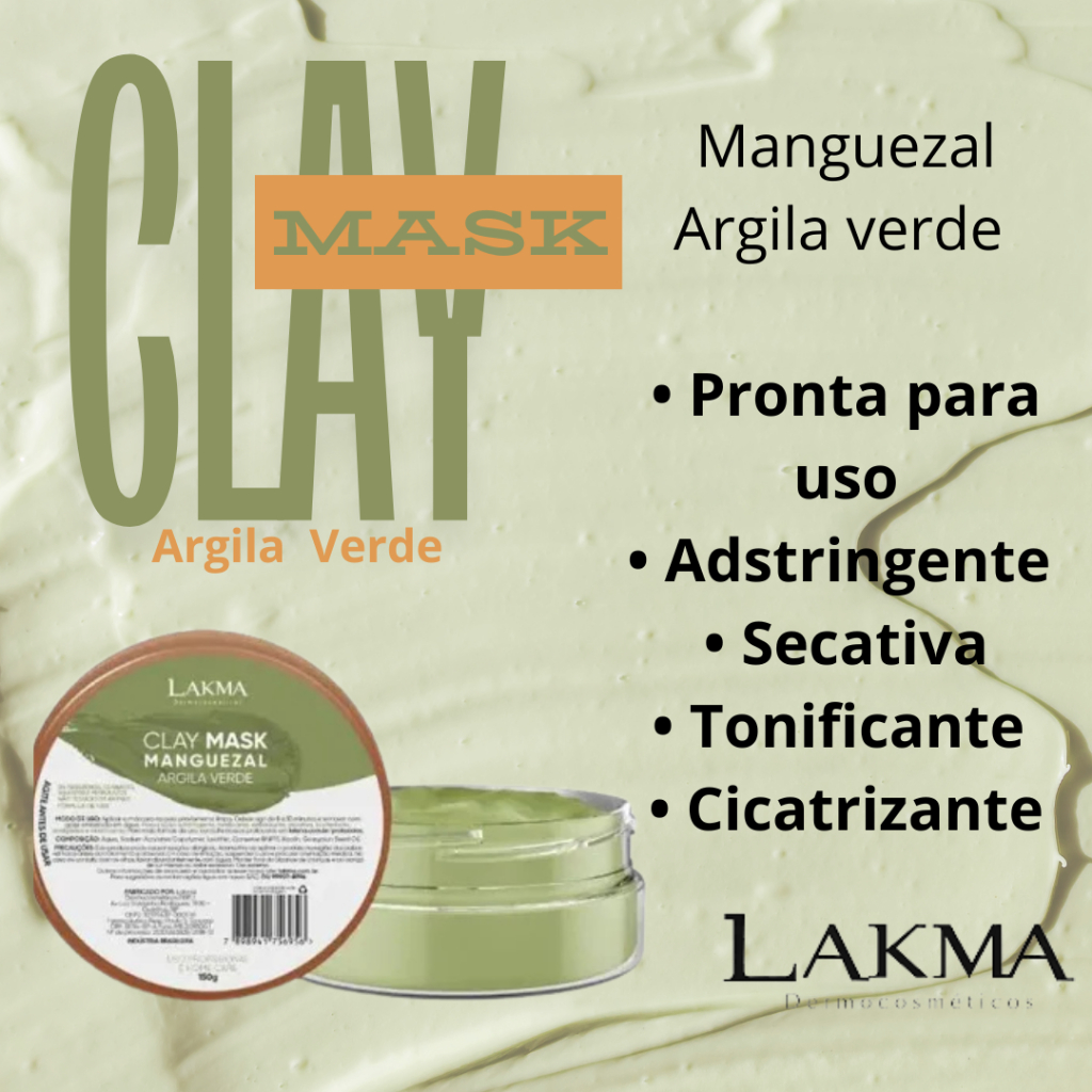 Máscara Facial Pronta Para Uso Clay Mask Manguezal Argila Verde ...