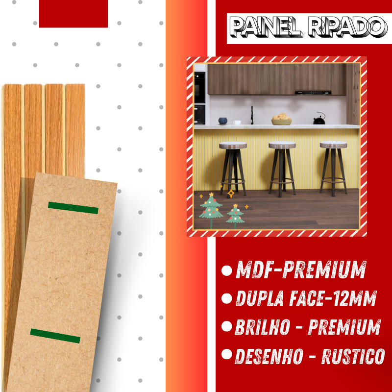 Painel Ripado MDF 45X11-cm Kit 30 PEÇAS Modelo Premium | Shopee Brasil