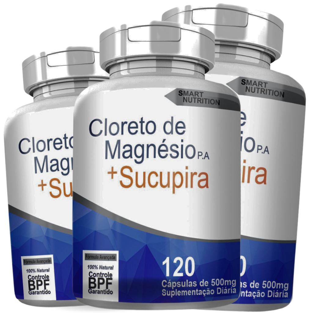 3x Cloreto de Magnésio P.A + Suc 500mg 120caps 4 Elementos | Shopee Brasil