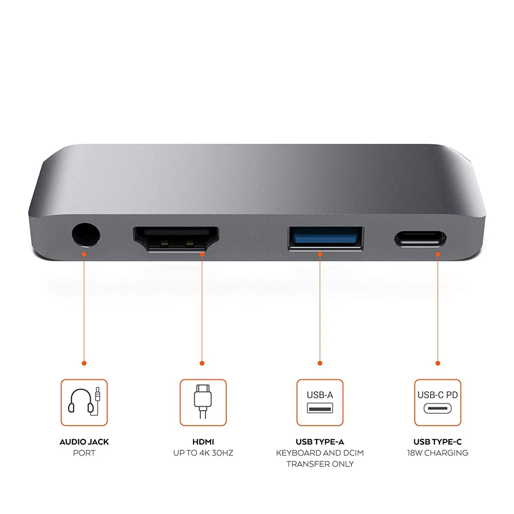 Adaptador Hub Usb-C Hdmi 4k P2 Macbook Pro, iPad Pro 2018 2019 2020 ...