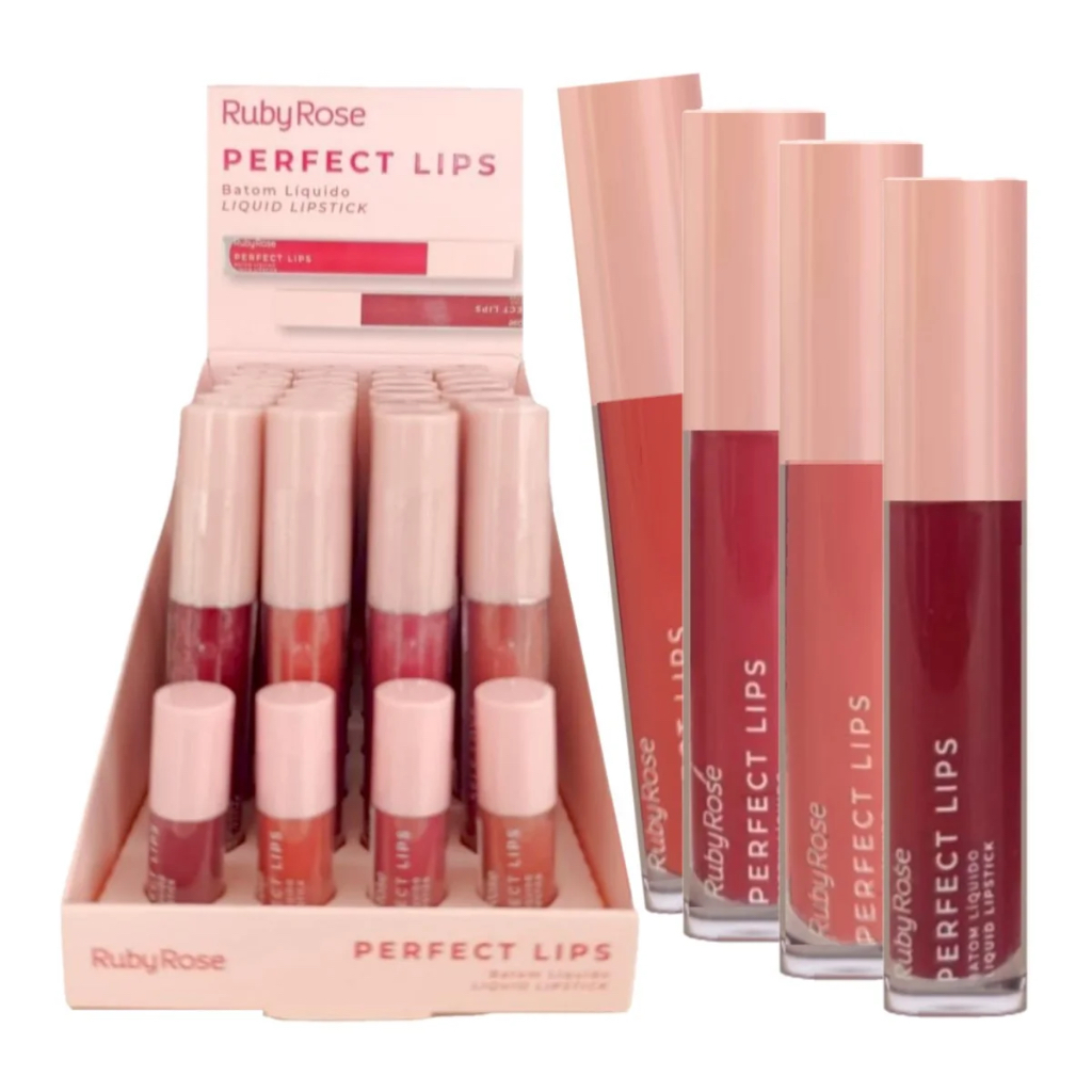 Batom Líquido Perfect Lips RUBY ROSE HB-L6200 | Shopee Brasil