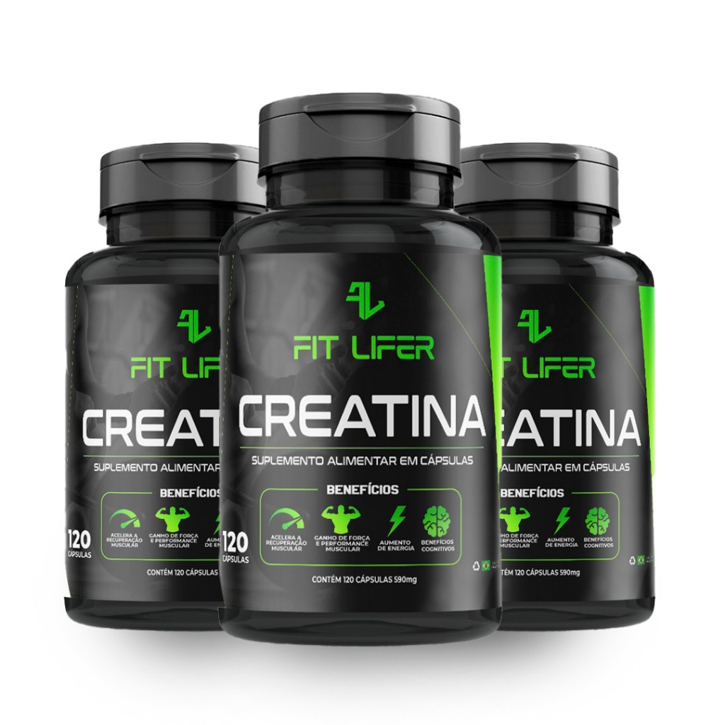 Creatina 120 CÁPSULAS - Suplemento Alimentar Fit Lifer | Shopee Brasil