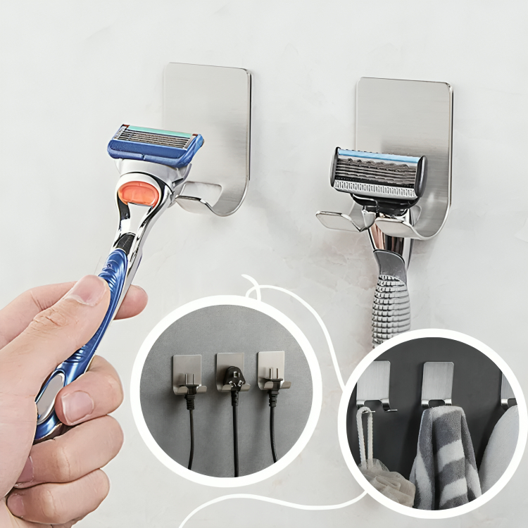 Kit até 3 Suporte Porta Aparelho Barbear aço inox até 4kg Suporte de ...