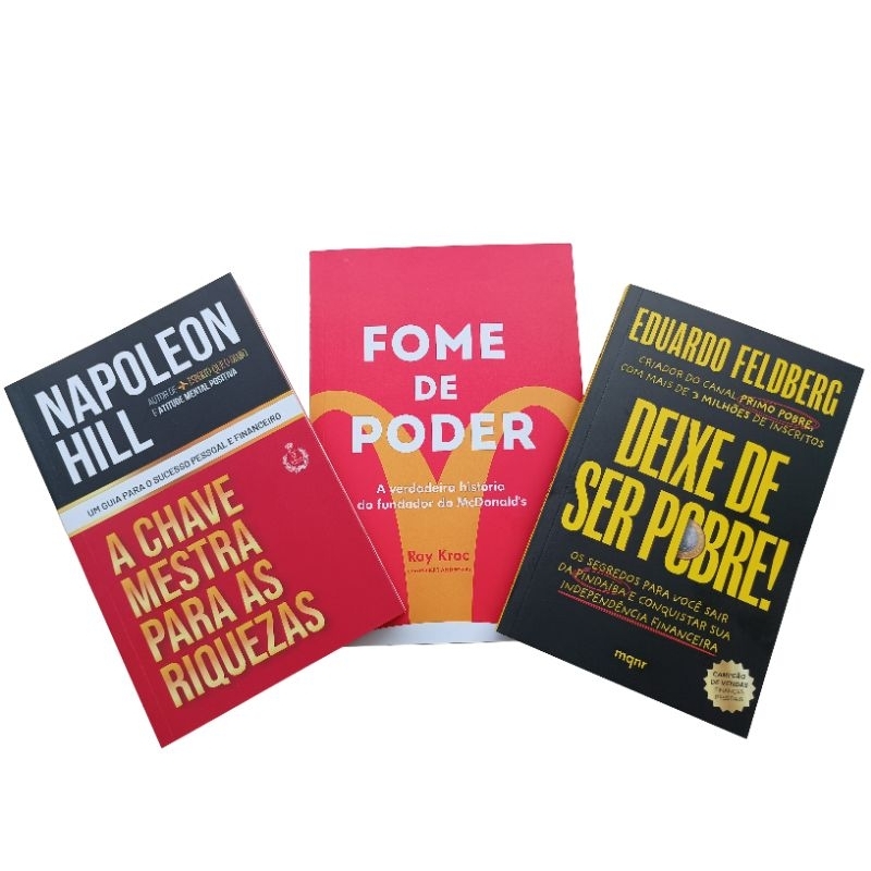 kit três livros A CHAVE MESTRA PARA AS RIQUEZAS, FOME DE PODER, DEIXE ...