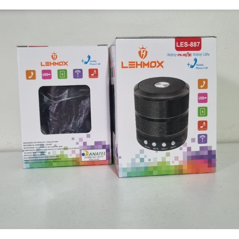 mini caixa de com Bluetooth lehmox 887 | Shopee Brasil