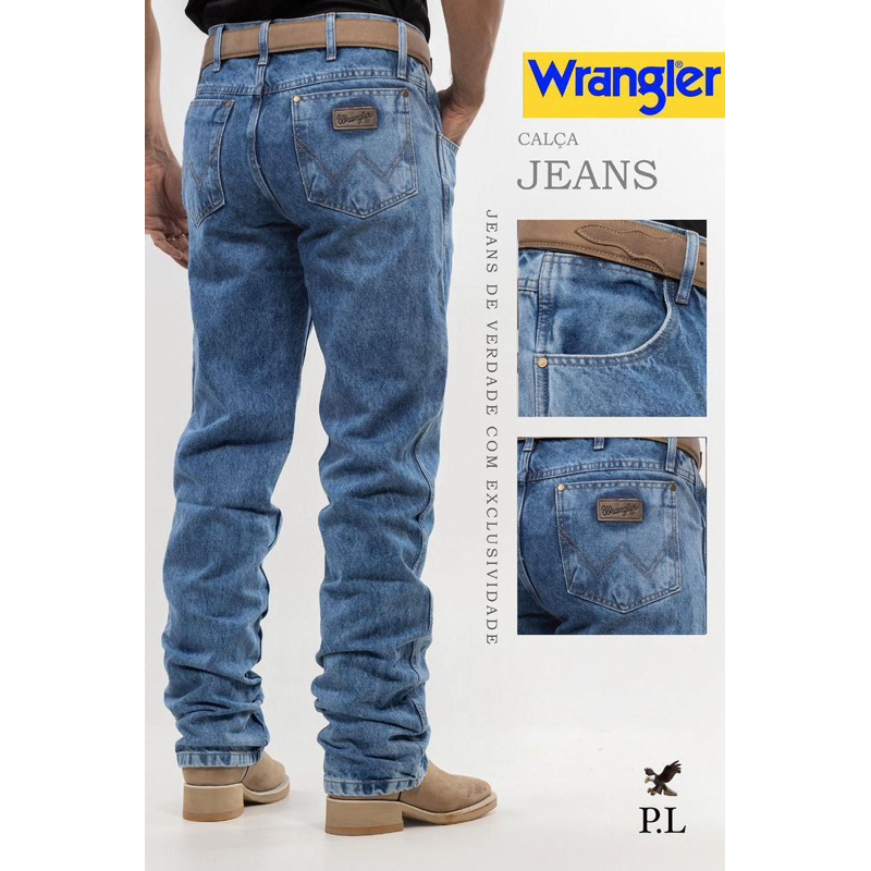 calça country masculina wrangler , calças country ariat algodão grosso ...
