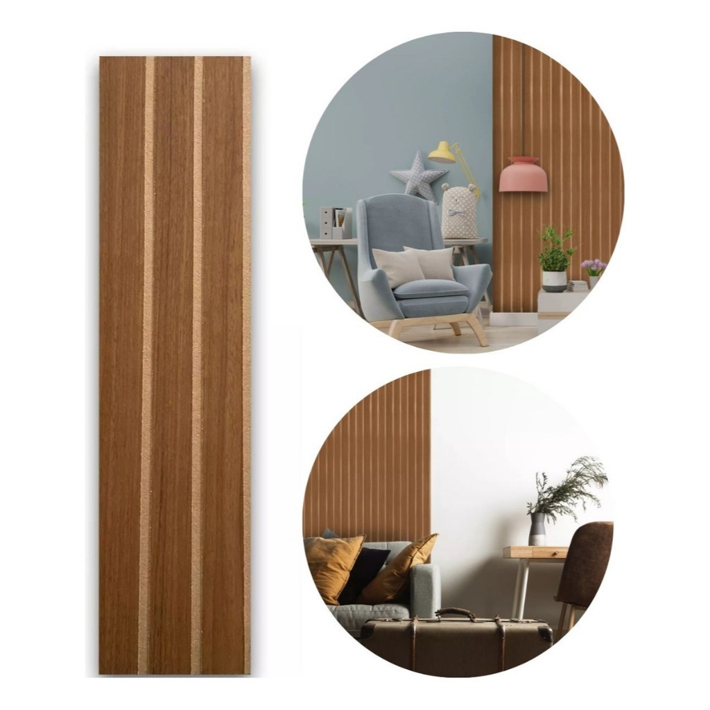 Kit 20 Placas Painel Ripado em Mdf Revestimento de Alta Qualidade ...