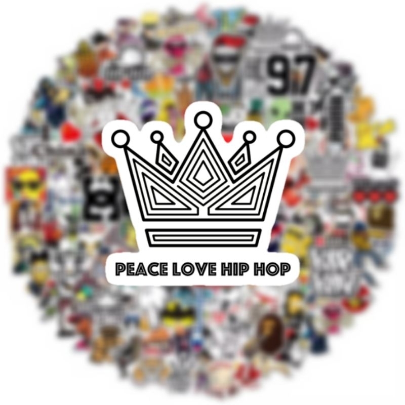 Adesivo Vinil Peace Love Hip Hop | Shopee Brasil