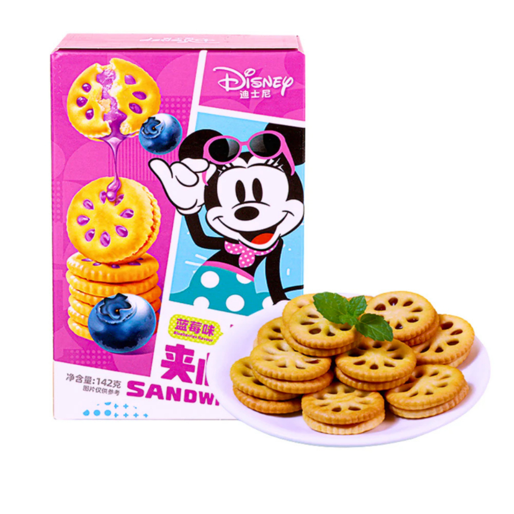Biscoito Recheado Blueberry Sandwich Biscuit Mickey Mouse | Shopee Brasil