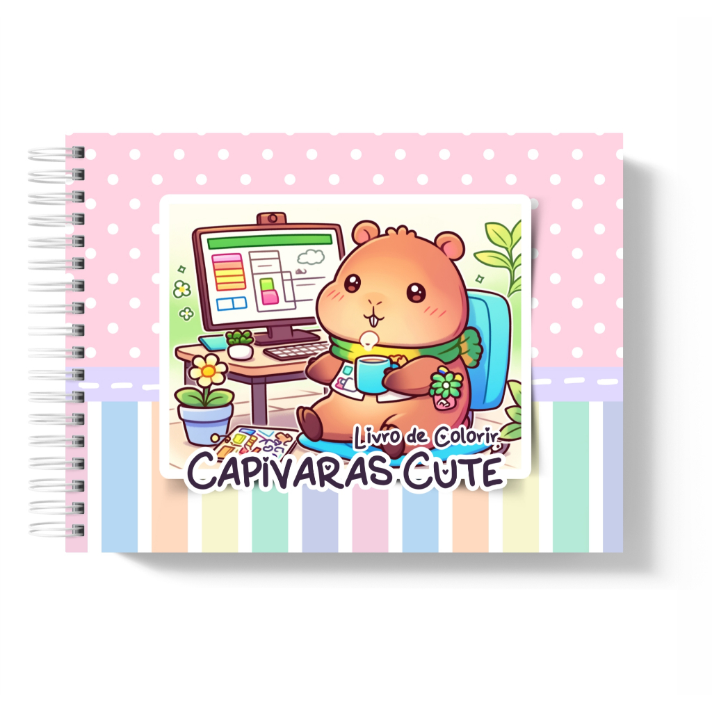 LIVRO DE COLORIR | Capivara Love - 50 Folhas 180Gramatura - Colorir ...