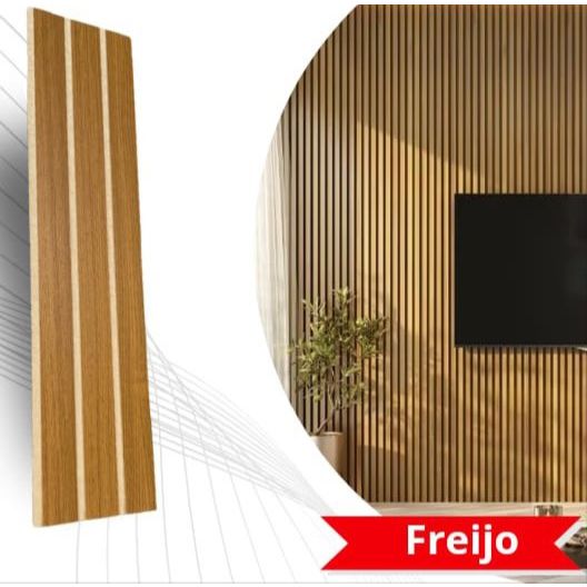 Kit Placas Painel Ripado Revestimento em MDF Autocolante Decorativo ...