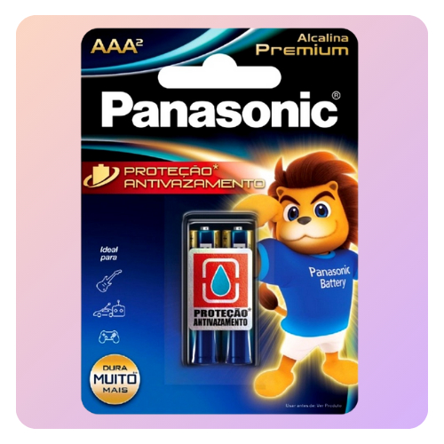 Pilha Palito Panasonic Power Alcalina AAA2 - lr03egr/2b (2 unidades ...