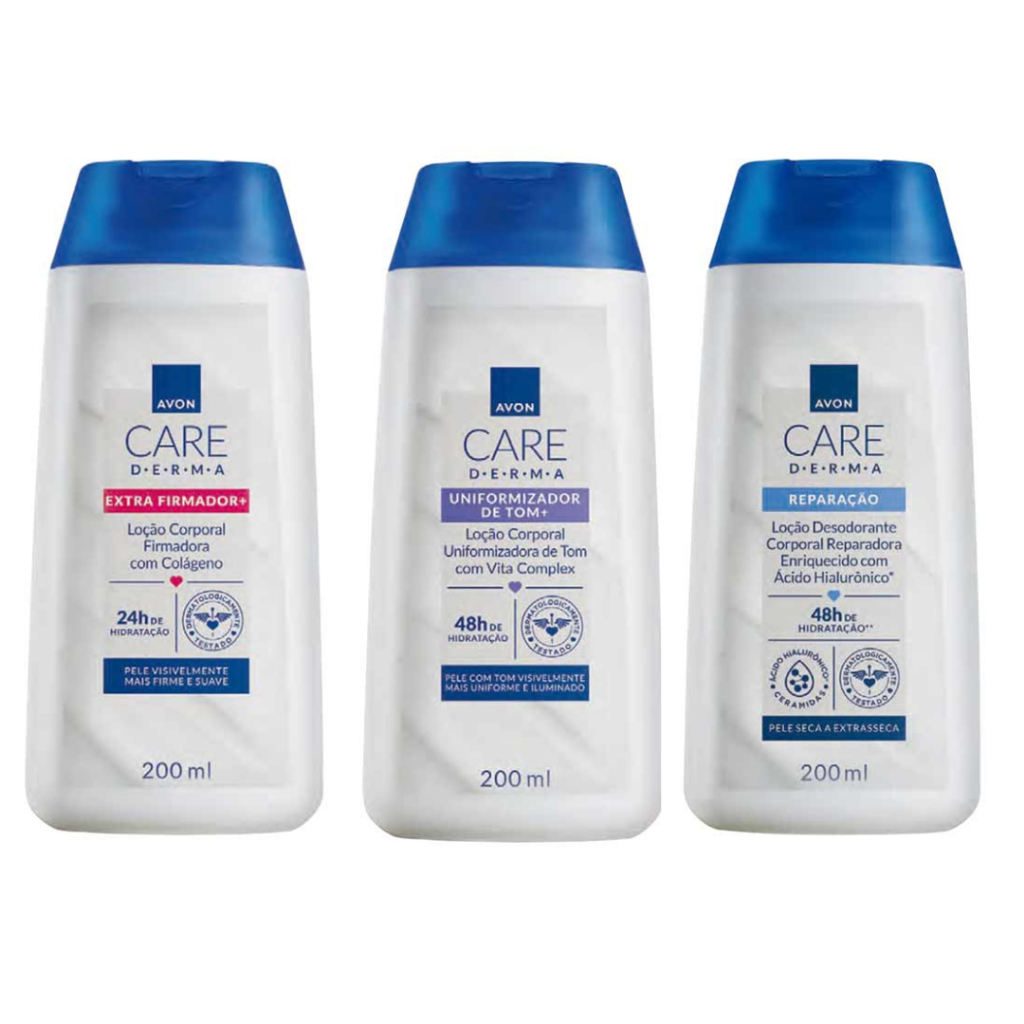 Loção Desodorante Hidratante Corporal Avon Care Derma 200ml Cuidado ...
