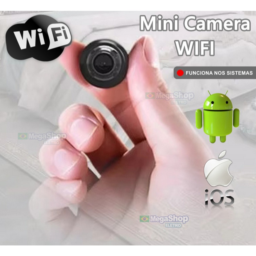 Mini Micro Camera WIFI Sem Fio Por Aplicativo para Android e IOS ...