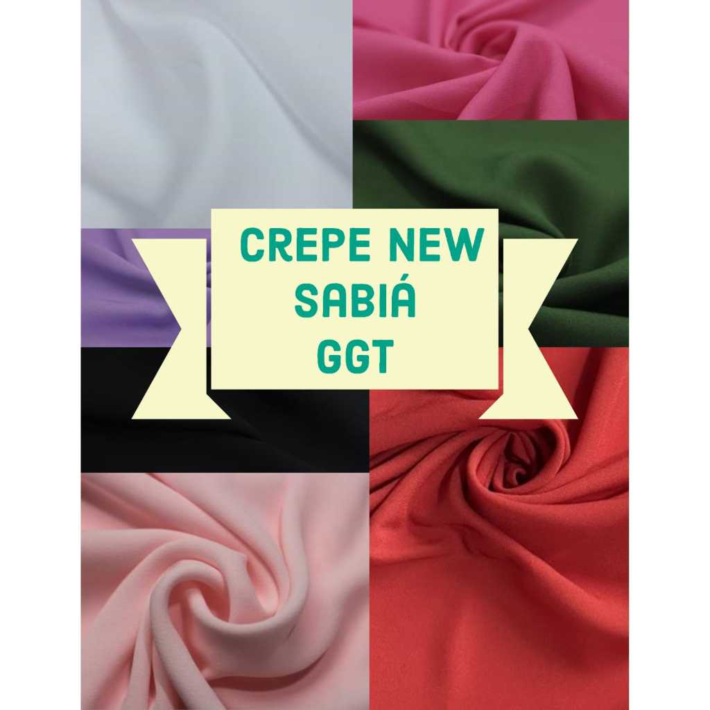 2 METROS CREPE NEW SABIÁ, GEORGETE GGT (2M X 1,50M) | Shopee Brasil