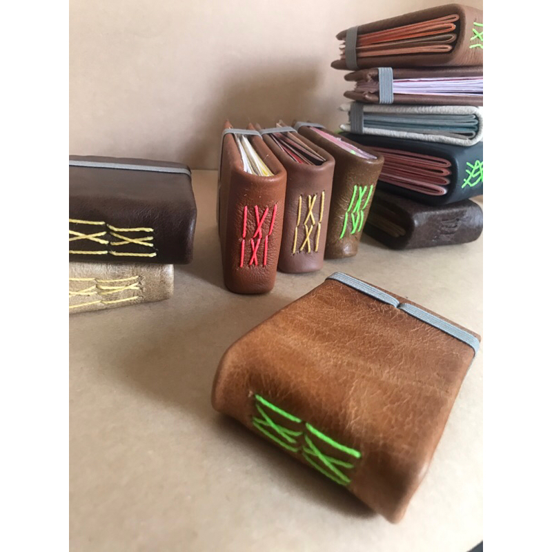 Kit Mini Bloco de Notas em Couro Akirito - Caturrita Artesanal ...