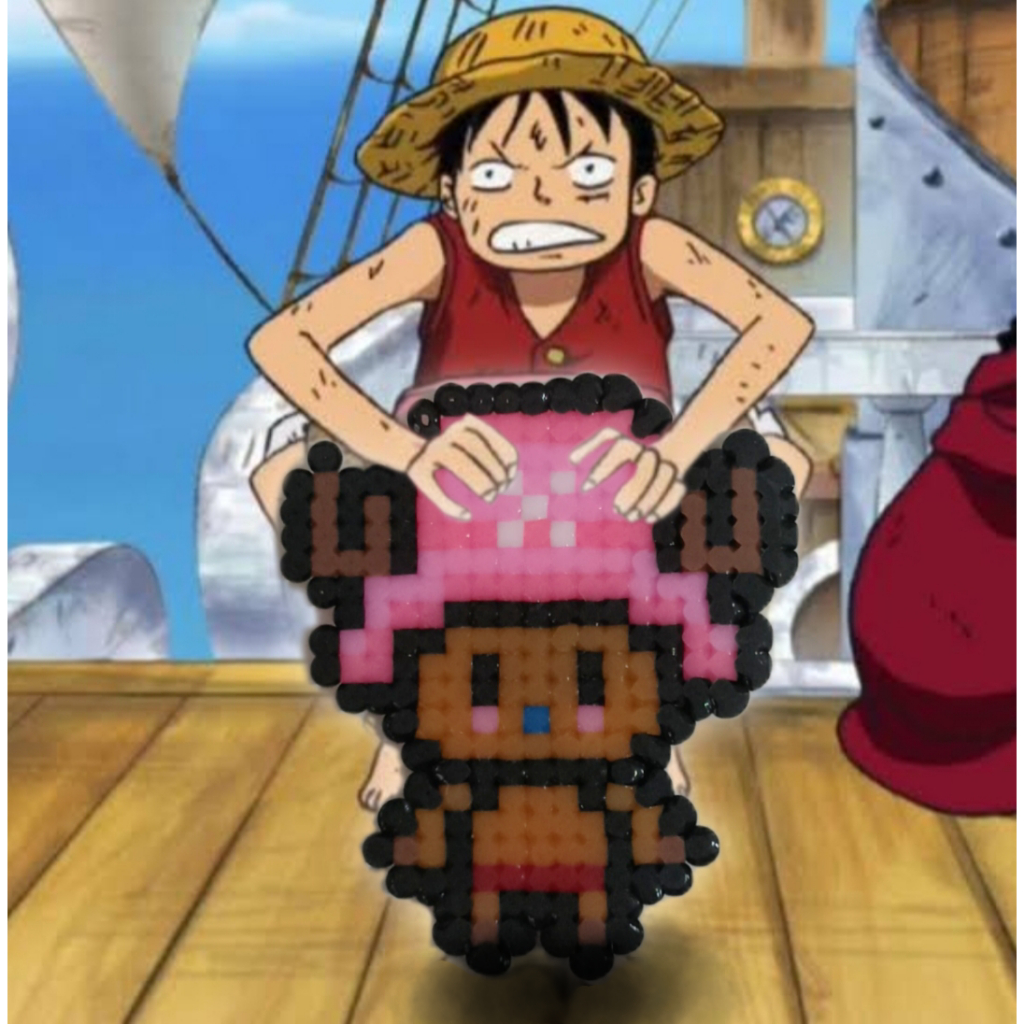 One Piece Chopper Chaveiro / Imã pixel art perler beads hama beads ...