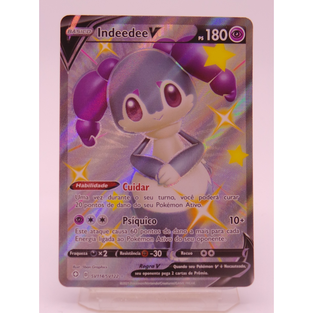 Carta Pokémon Indeedee V Shiny Full Art Original Nova | Shopee Brasil