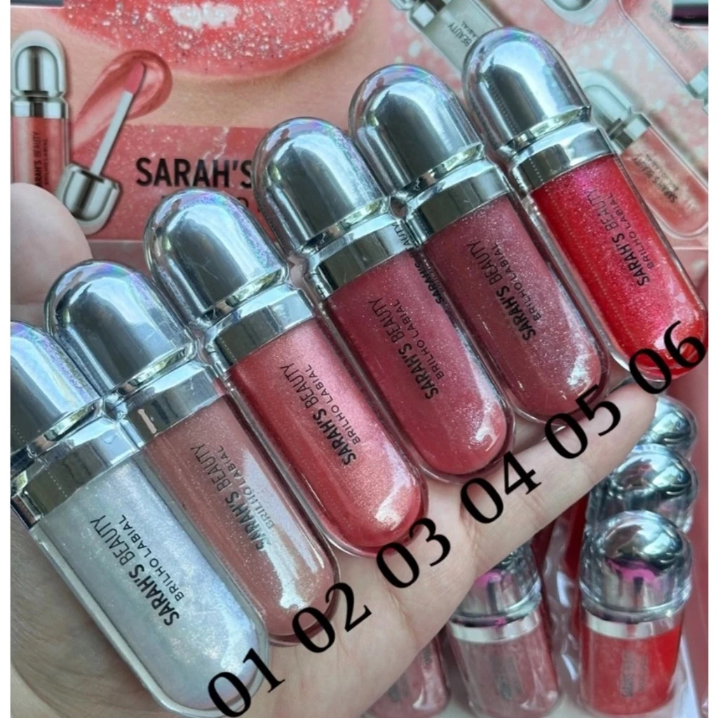 Batom Brilhante SARAH'S BEAUTY – Cores Vibrantes e Brilho Intenso para ...