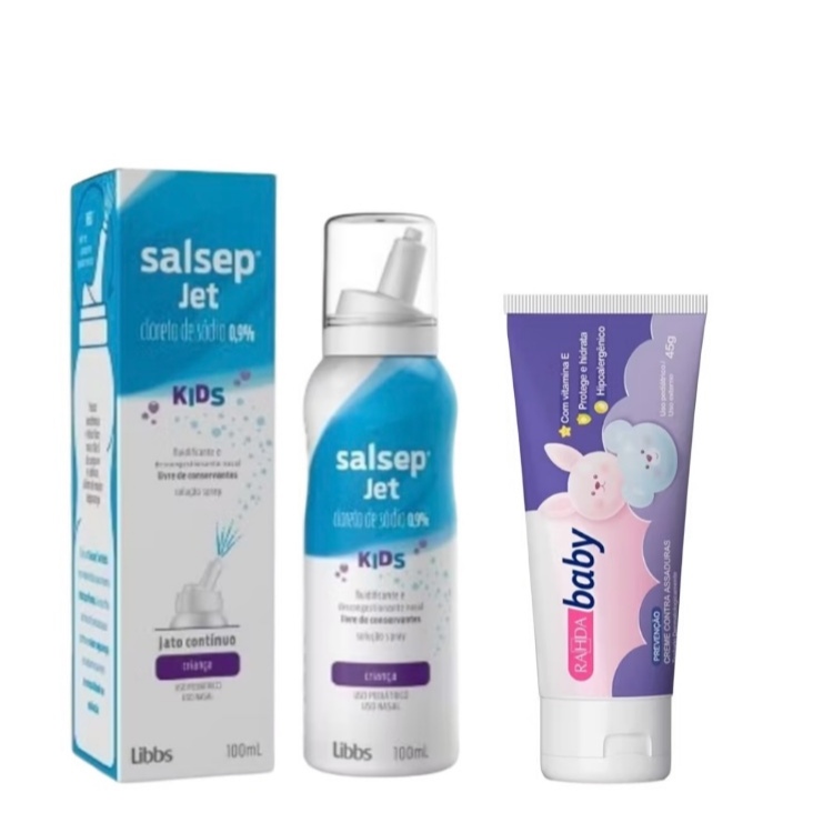 Descongestionante Nasal Salsep Jet 100ML BeBê e Criança + Creme Para ...