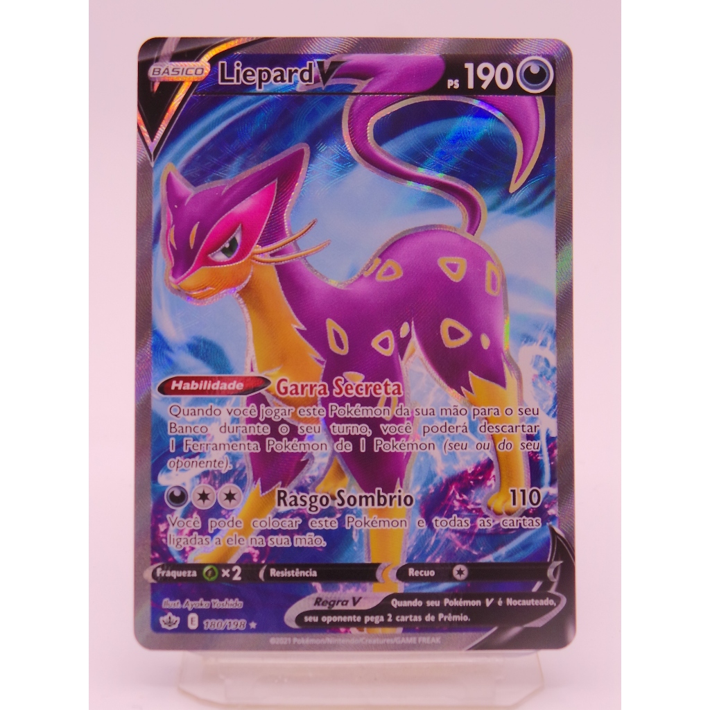 Carta Pokémon Liepard V Full Art Original Nova | Shopee Brasil