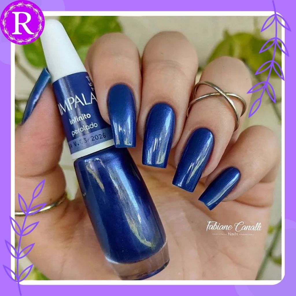 Esmalte Impala Infinito Coleção A Cor Da Sua Moda Perolado 7,5ml - azul ...