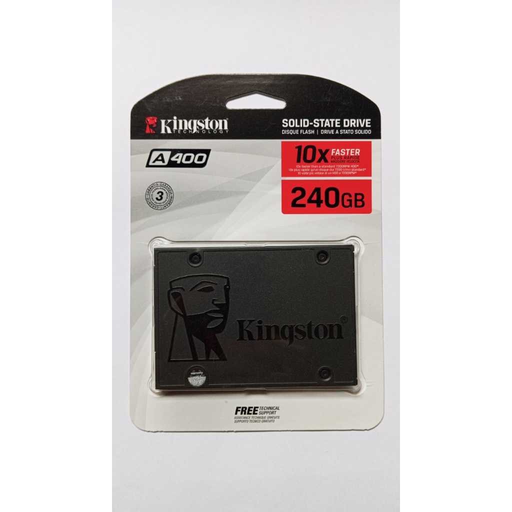Hd Ssd Kingston 240gb Sata 3 A400 10x faster Pl | Shopee Brasil