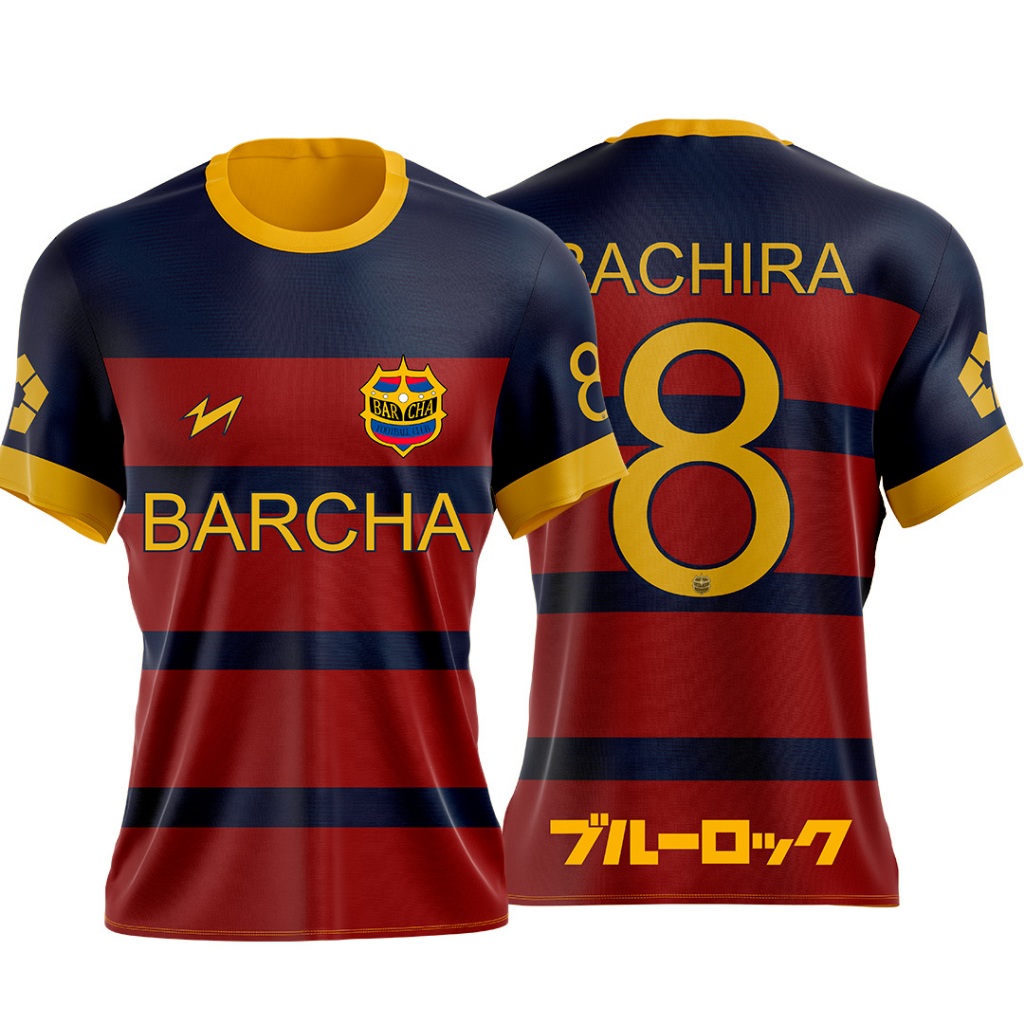 Camiseta Personalizada FC Barcha Blue Lock Anime | Shopee Brasil