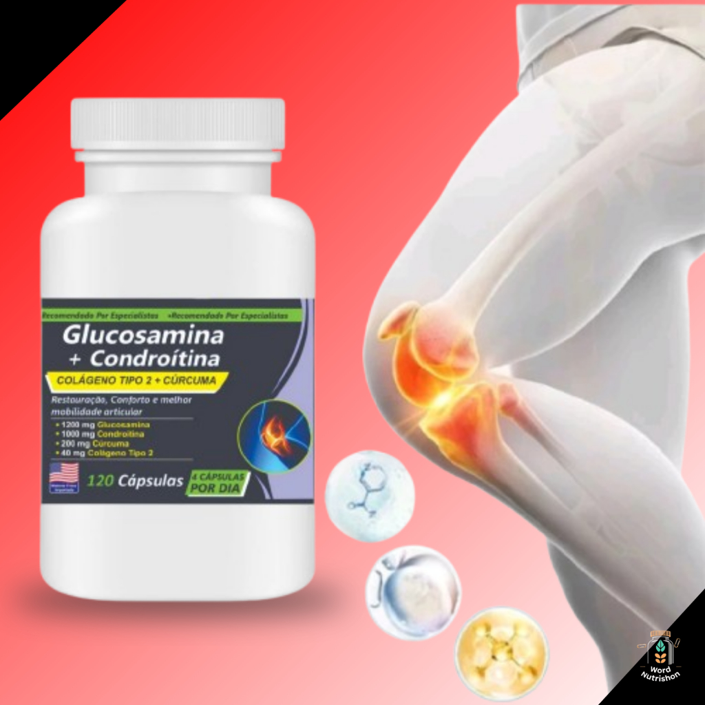 Glucosamina, Condroitina, Colágeno Tipo 2, e Cúrcuma Para As ...
