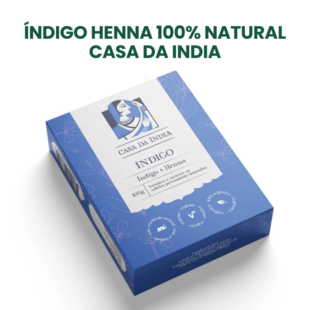 Henna Índigo 100% Natural Casa Da India | Shopee Brasil