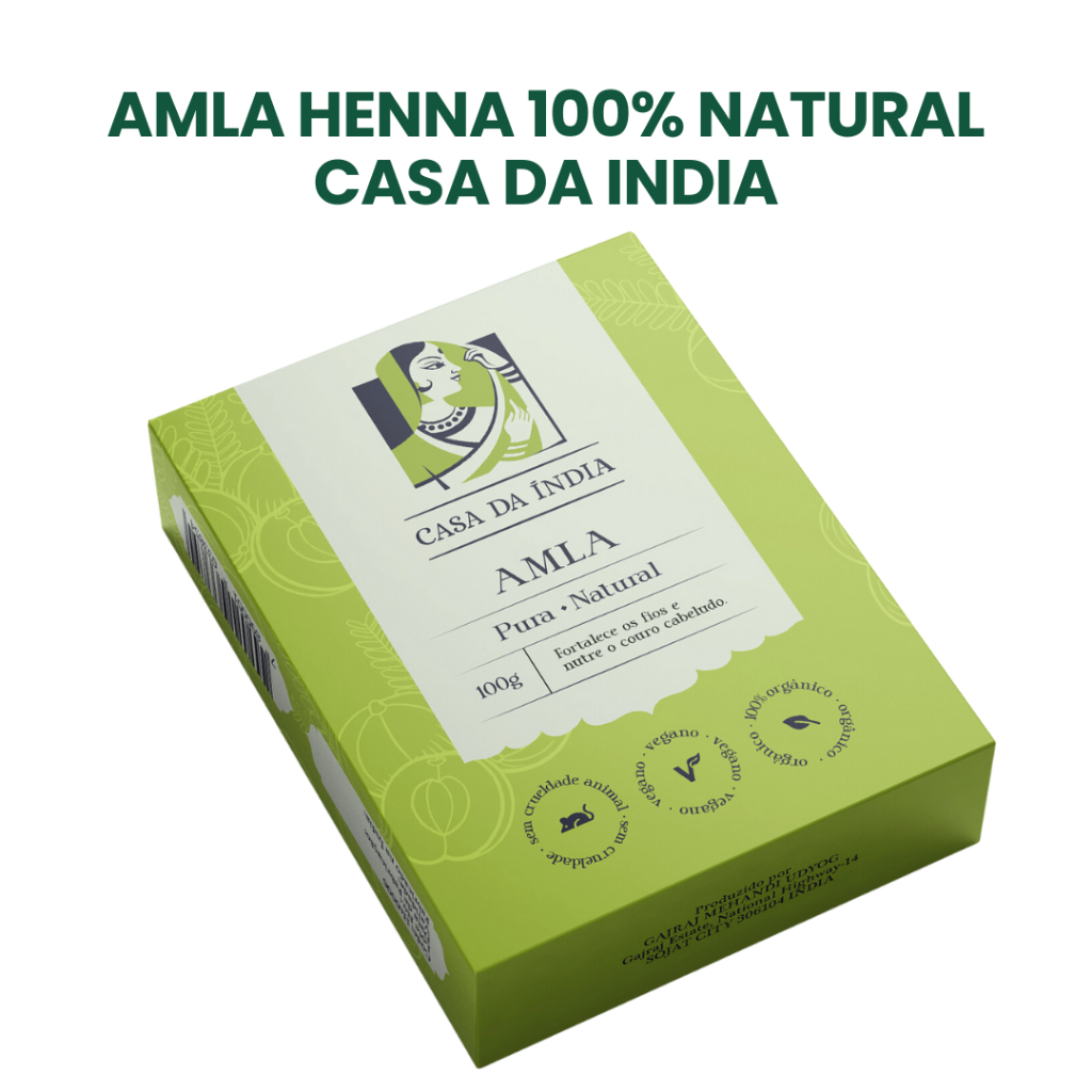 Henna Amla Casa Da Índia Pura 100 G | Shopee Brasil