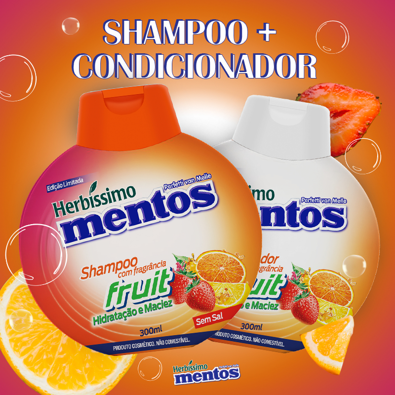 Kit 2 itens - Herbíssimo Mentos Shampoo e Condicionador Fruit | Shopee ...