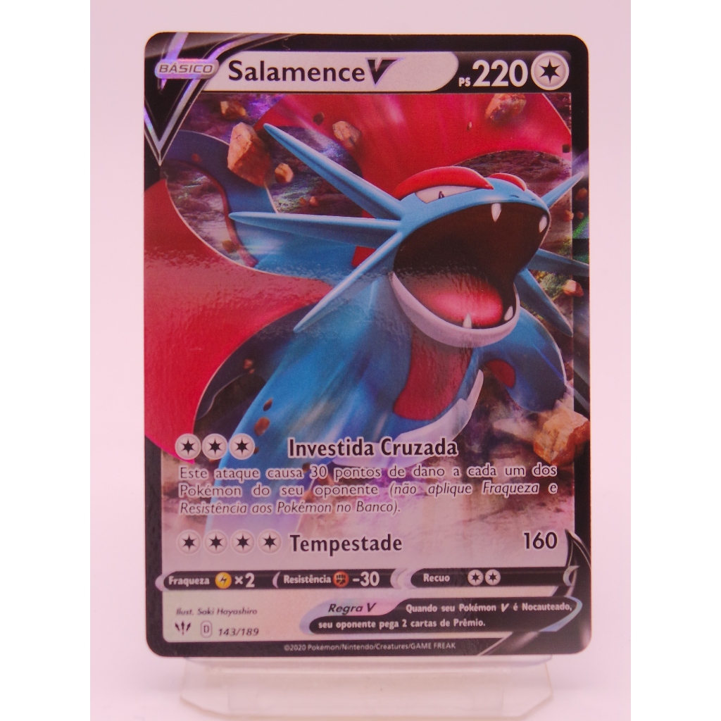 Carta Pokémon Salamence V Original Nova | Shopee Brasil