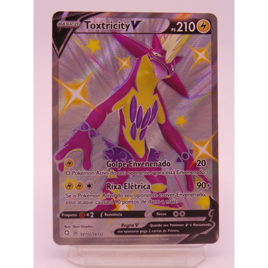 Carta Pokémon Toxtricity V Shiny Full Art Original Nova | Shopee Brasil