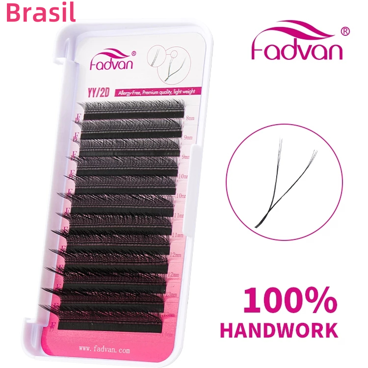 Extensão De Cílios FADVAN yy Ponta Dupla Tece De volume Brasileiro ...