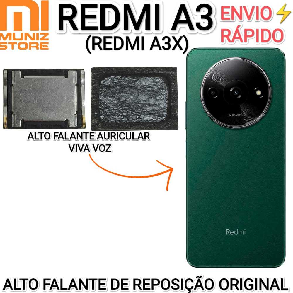 Buzzer Redmi A3/ Redimi A3X Speaker Auricular/ Viva Voz Original Alto ...