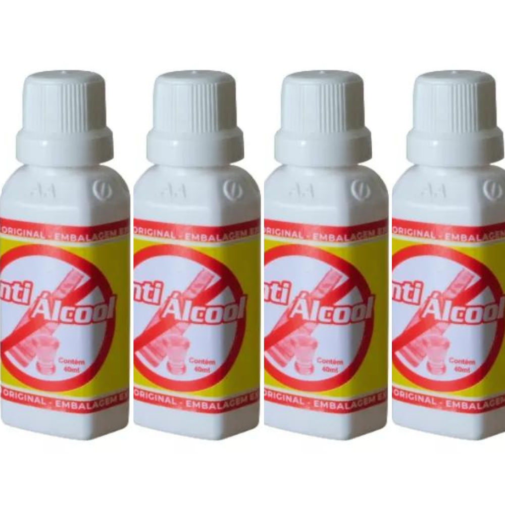 KIT 4 UN FREE ANTI ALCOHOL ORIGINAL 40ML CADA | Shopee Brasil