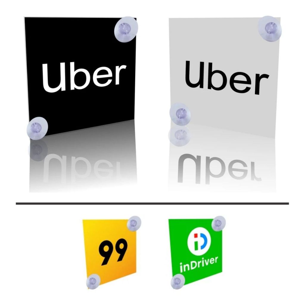 Placas com Ventosa Uber 99 Indriver 10x10cm PVC | Shopee Brasil
