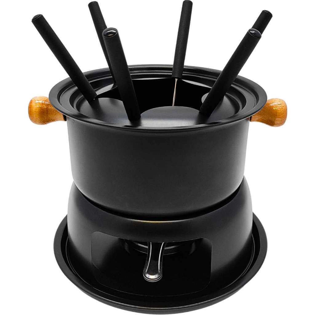 Aparelho de Fondue 6 Garfos, Cerâmica e Aço Inox, Para Fondue de Queijo ...