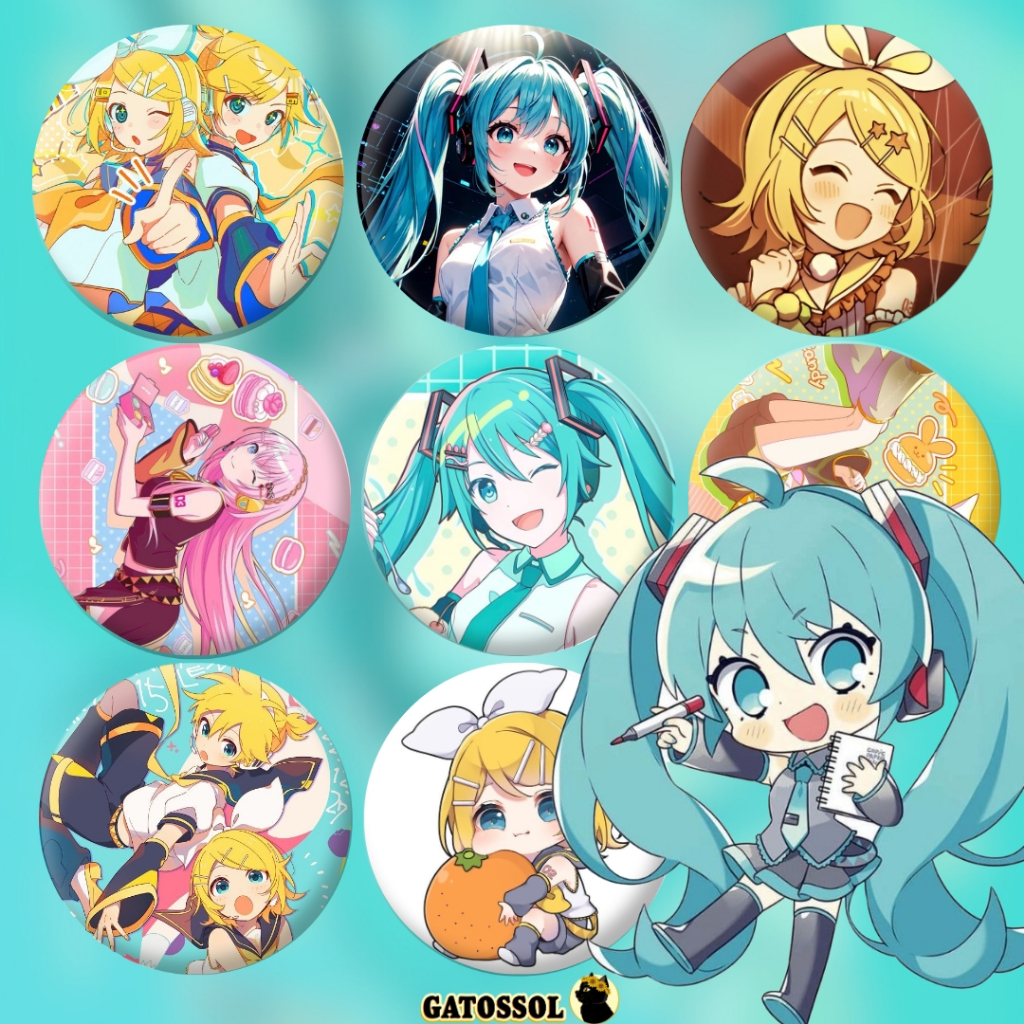 Vocaloid Bottons 4,5 cm Hatsune ANIME GEEK - Bottom/botton - Boton ...