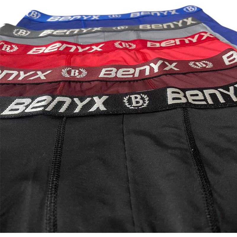 Kit 5 Cueca Boxer Adulto Lisa Microfibra Box Benyx Cores Sortidas ...