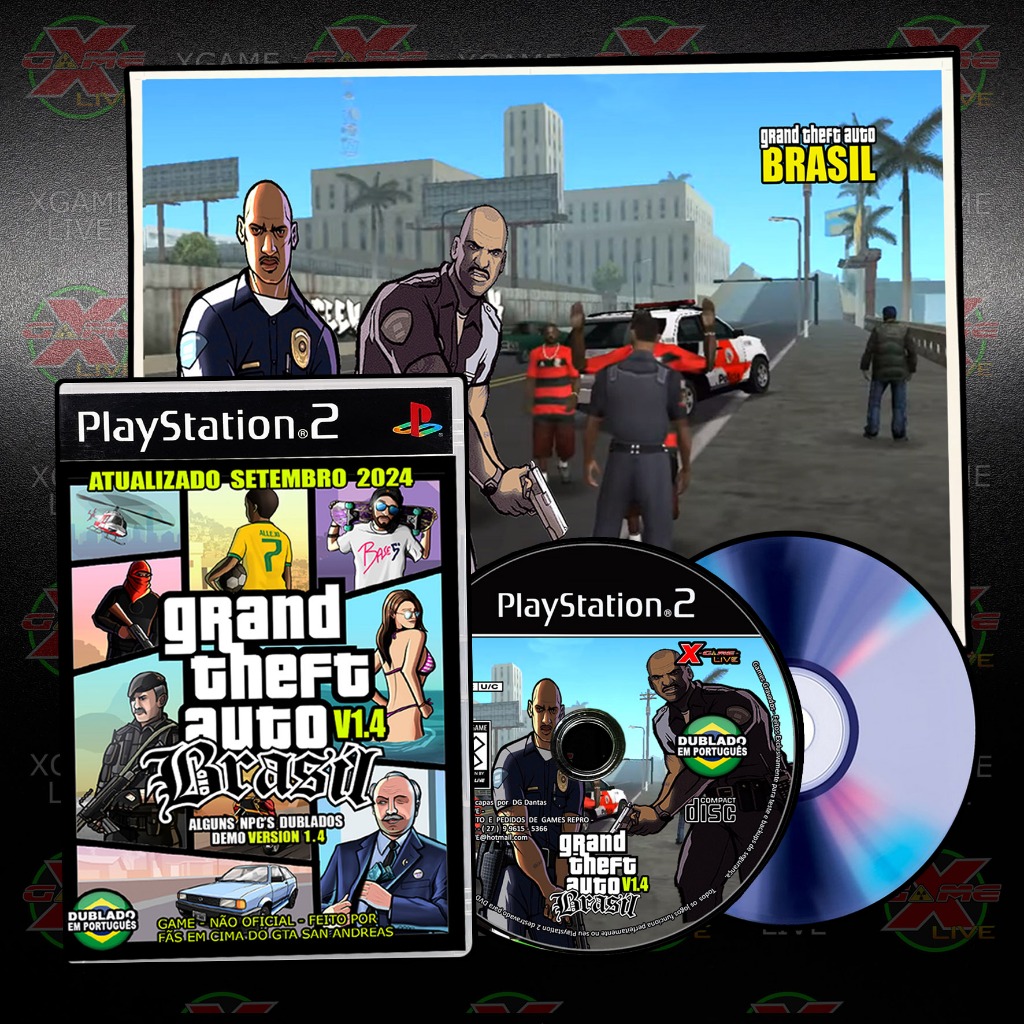 DVD GAME - GTA BRASIL 1.4 + Carros Brasileiros + Poster - Repro Ps2 By ...