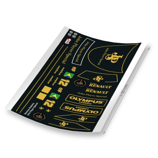 Decal JPS Ayrton Senna 12 para miniatura - Decalque Decais WaterSlide ...