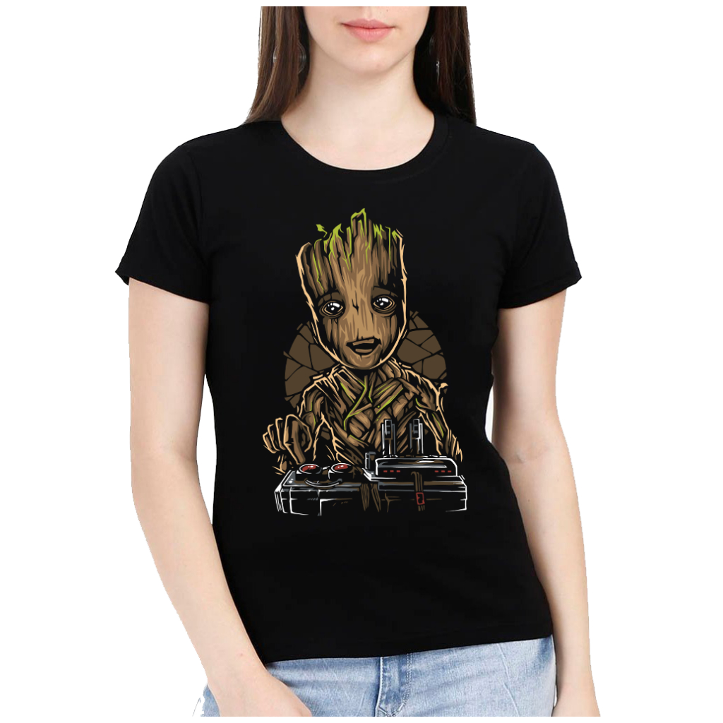 Camiseta 100% Algodão Groot DJ Guardiões da Galáxia Herói Quadrinhos ...